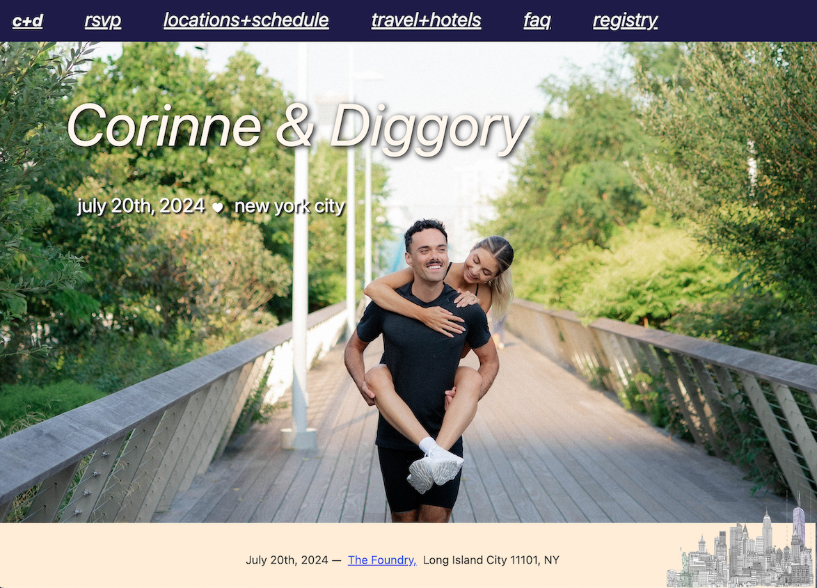 corinne & diggory : july 20 2024